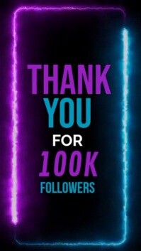 Futuristic Thank You Motion Graphics Instagram Reel Template | PosterMyWall