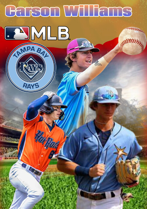 Copy of Futuristic The Mlb Tampa Rays Carson Williams | PosterMyWall
