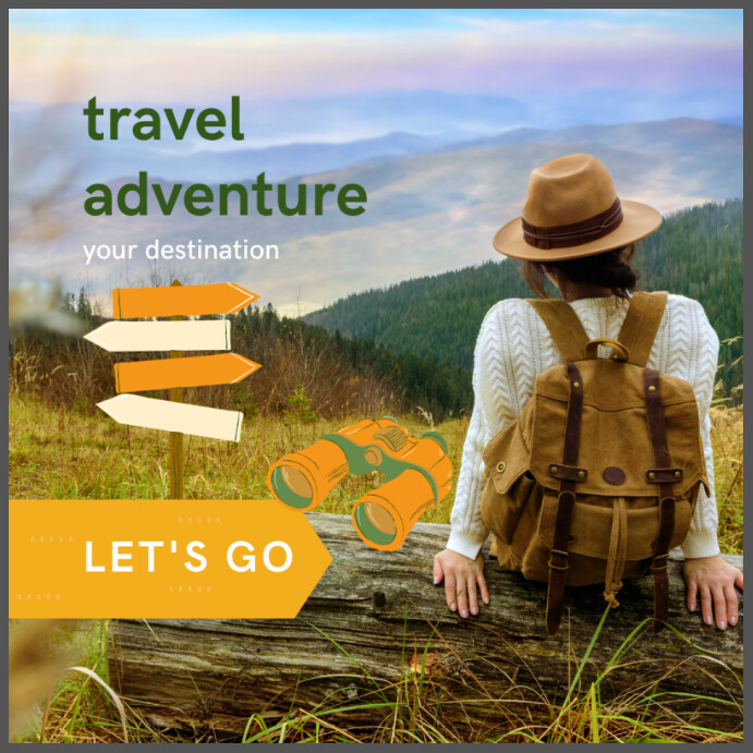 Futuristic Travel Adventure Instagram Post Template | PosterMyWall