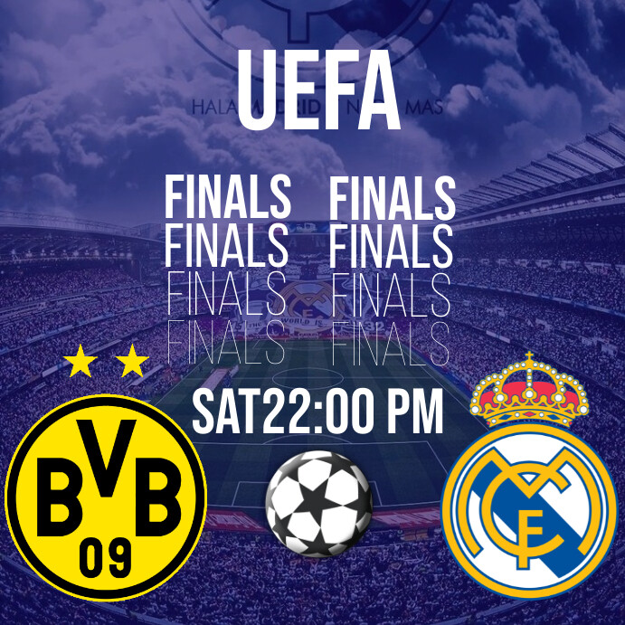 Futuristic Uefa Finals Instagram Post Template | PosterMyWall