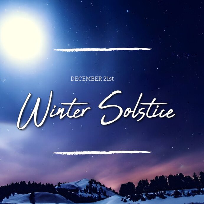 Futuristic Winter Solstice Instagram Post Template | PosterMyWall