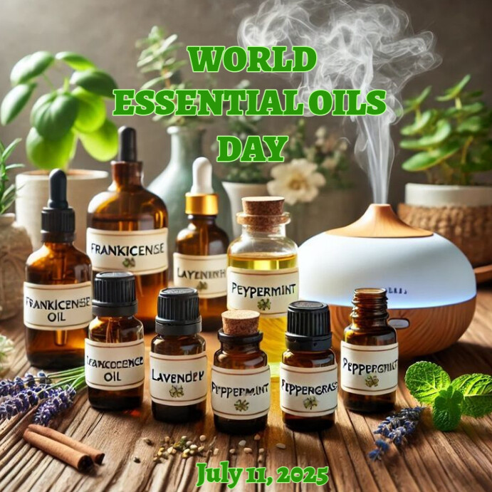 Copy of Futuristic World Essential Oils Day Instagram Post | PosterMyWall