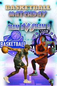 basketball matchday flyer Template | PosterMyWall