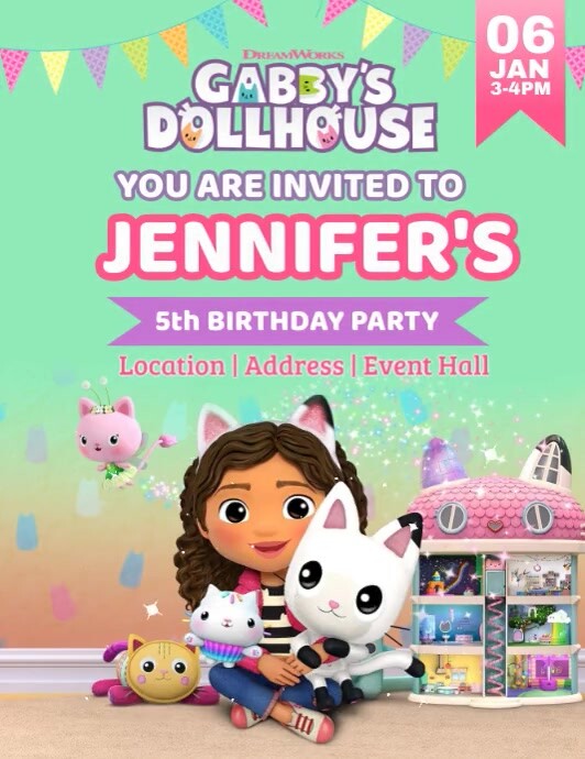 Gabby's Dollhouse Template | PosterMyWall