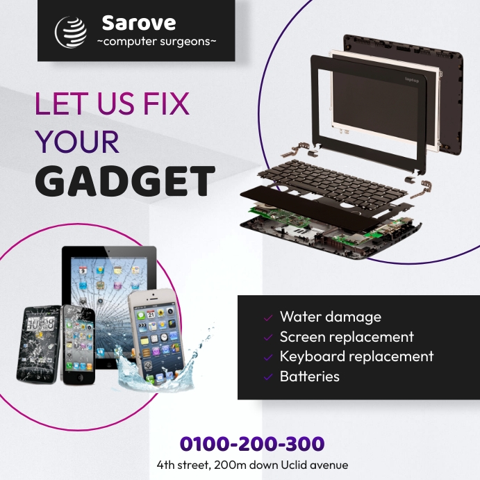 Gadget repair (1) Template | PosterMyWall