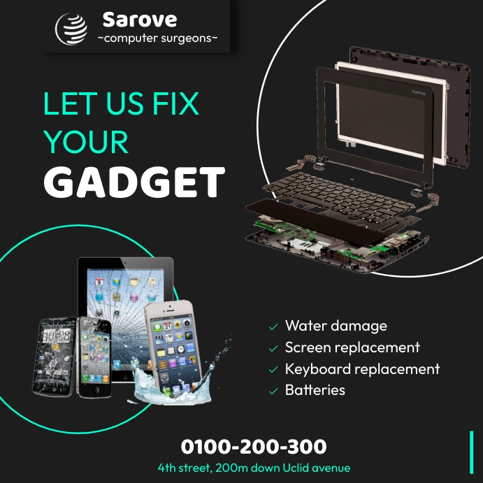 Gadget repair Template | PosterMyWall
