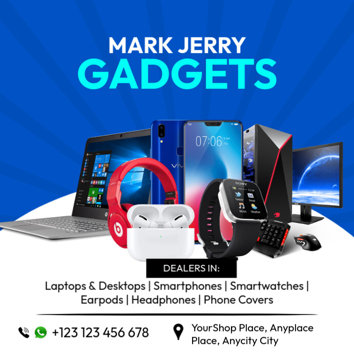 Gadgets shop poster Template | PosterMyWall