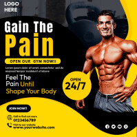 Gain The Pain Ads Template | PosterMyWall
