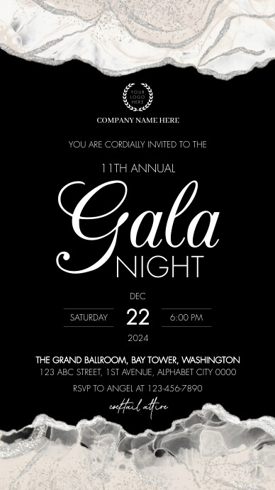Gala Invitation Instagram Story Templat | PosterMyWall