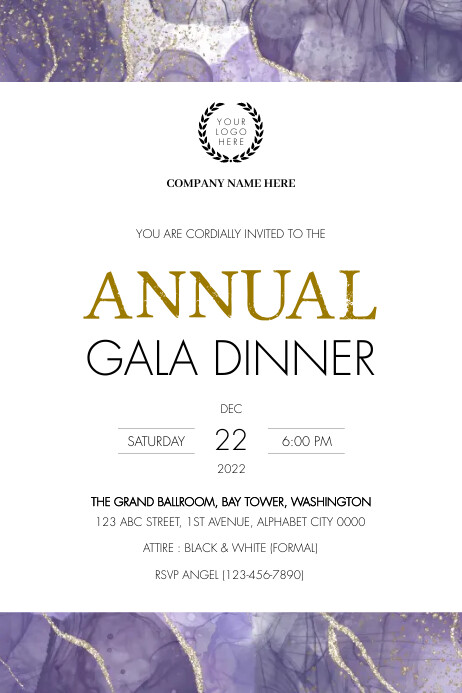 Gala Invitation Poster Template | PosterMyWall