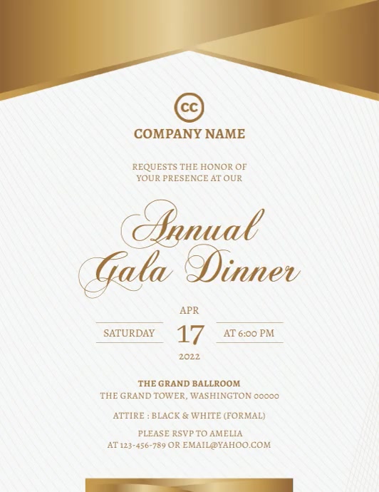Copy of Gala Invitation Template | PosterMyWall