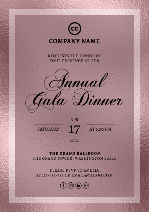 Gala Invitation Template | PosterMyWall