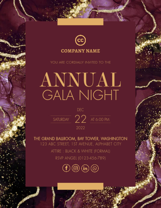 Copy of Gala Invitation Template | PosterMyWall