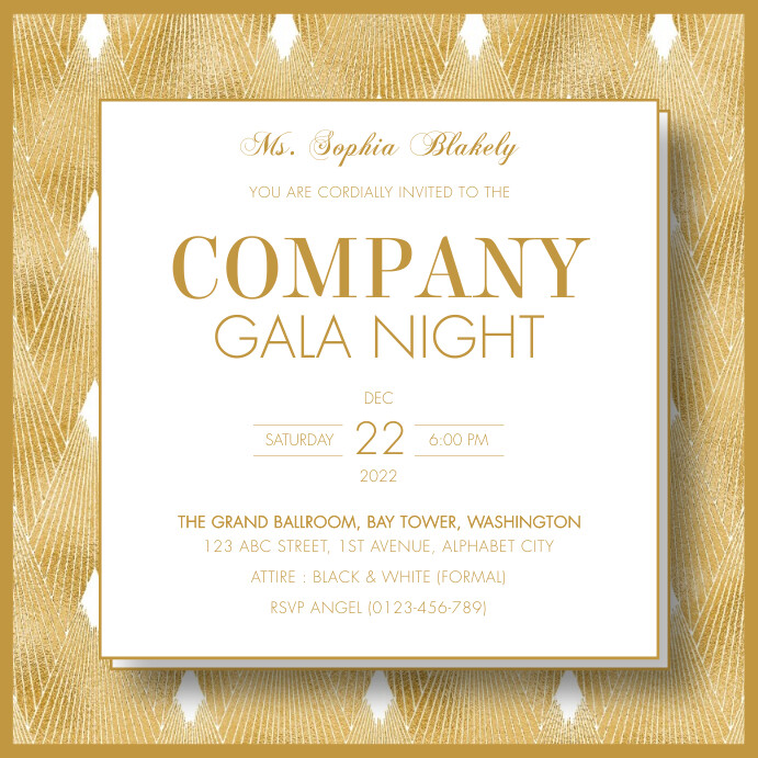 Gala Invitation Template | PosterMyWall