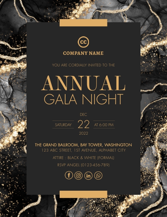Gala Invitation Template | PosterMyWall