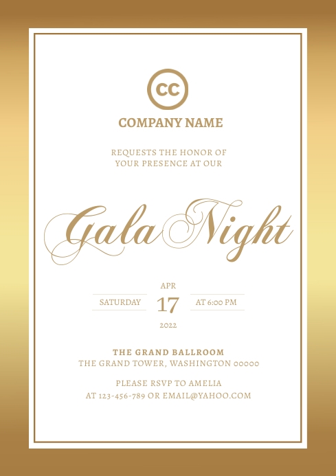 Gala Invitation Template | PosterMyWall