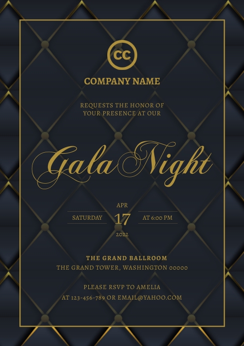 Gala Invitation Template | PosterMyWall