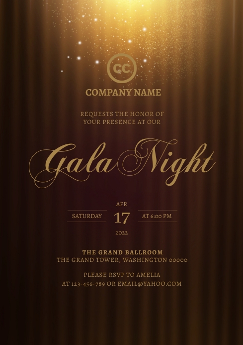 Gala Invitation Template | PosterMyWall