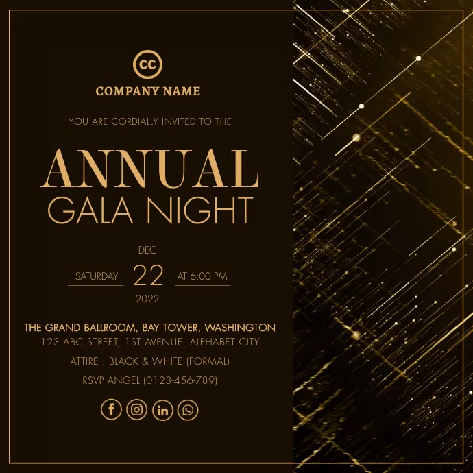 Gala Invitation Template | PosterMyWall