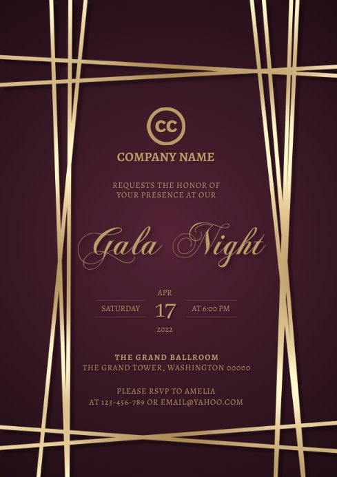 Gala Invitation Template | PosterMyWall