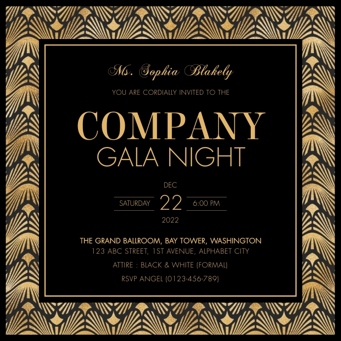 Gala Invitation Template | PosterMyWall