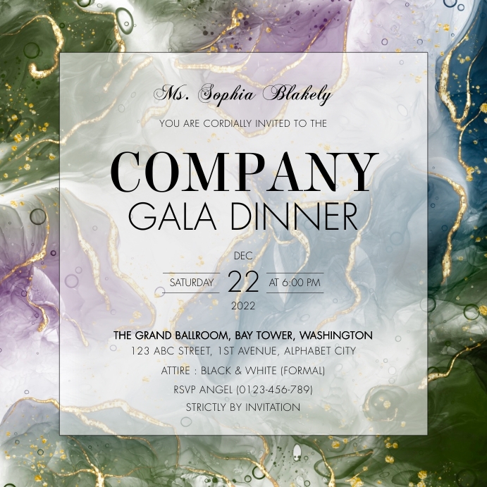 Gala Invitation Template | PosterMyWall