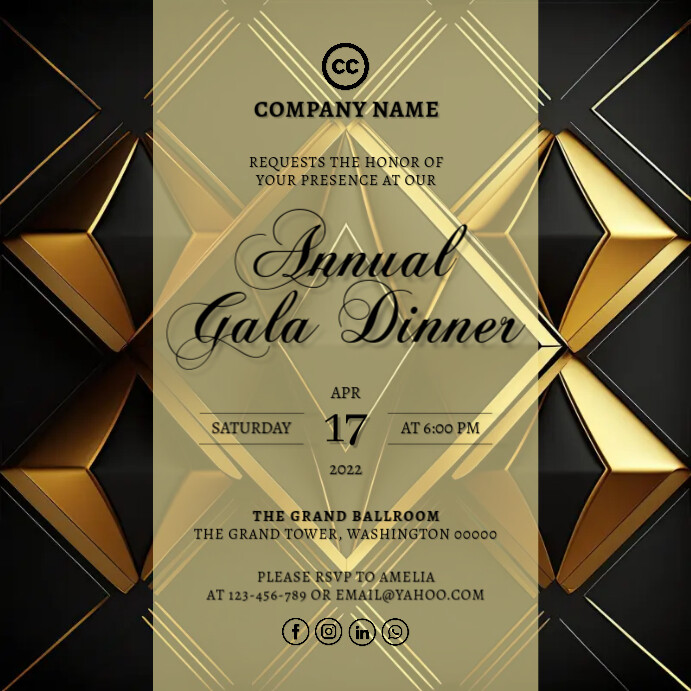Gala Invitation Template | PosterMyWall