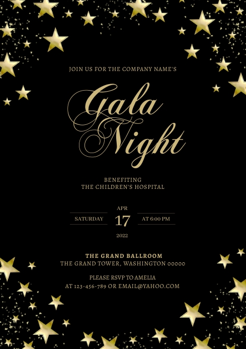 Gala Invitation Template | PosterMyWall