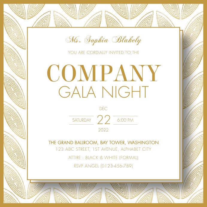 Gala Invitation Template | PosterMyWall