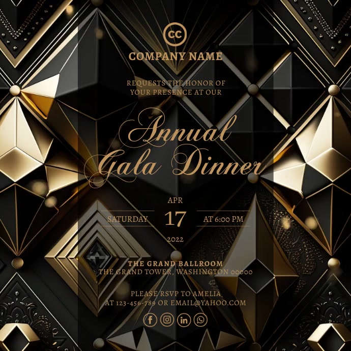 Gala Invitation Template | PosterMyWall