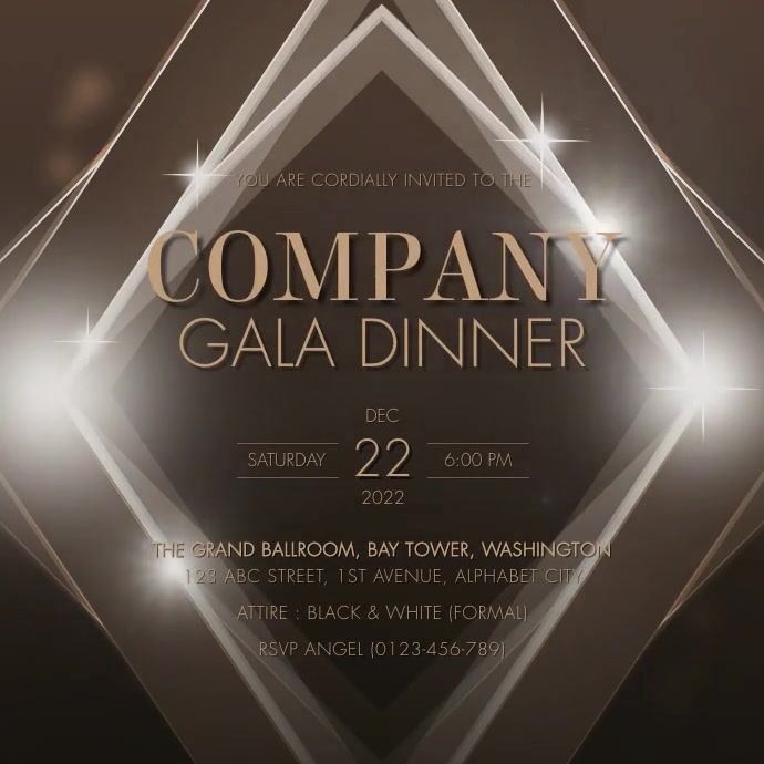 Plantilla de Invitación de Gala | PosterMyWall