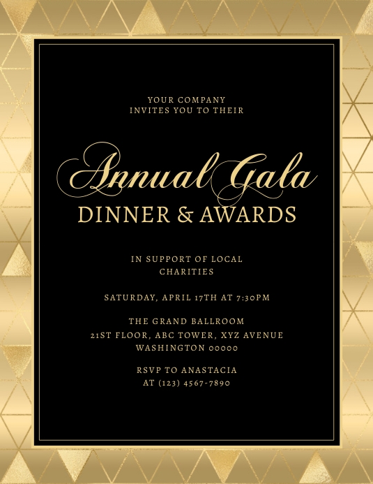 Gala Night Template | PosterMyWall