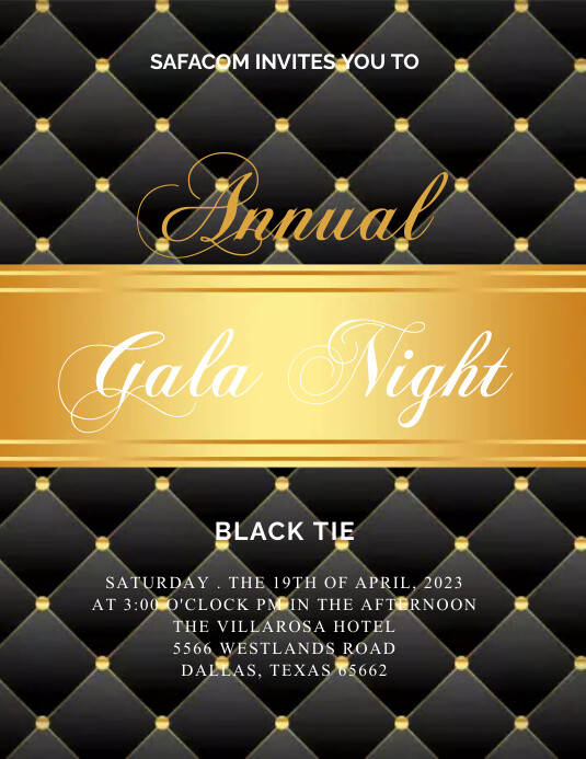 GALA NIGHT Template | PosterMyWall