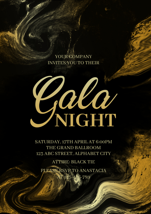Gala Night Invitation Template | PosterMyWall