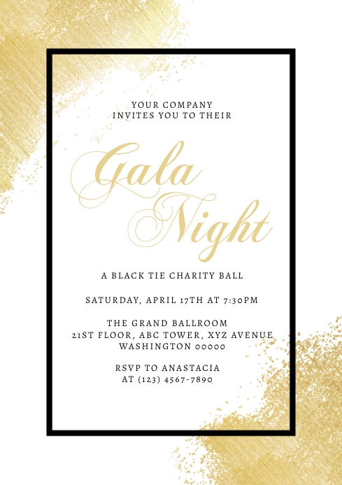 Gala Night Invitation Template | PosterMyWall