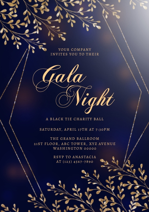 Gala Night Invitation Template | PosterMyWall