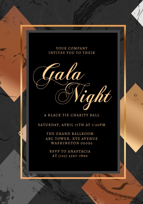 Gala Night Invitation Template | PosterMyWall