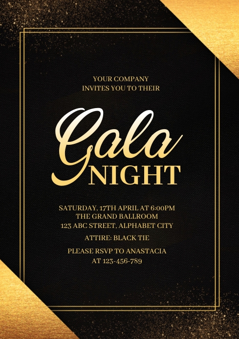 Gala Night Invitation Template | PosterMyWall