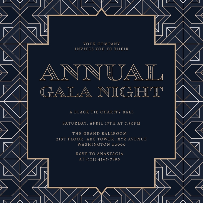 Gala Night Invitation Template | PosterMyWall