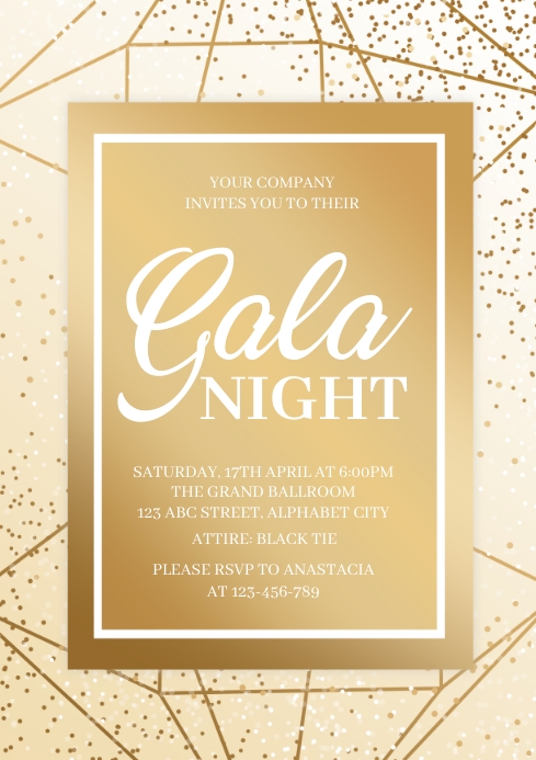 Gala Night Invitation Template | PosterMyWall