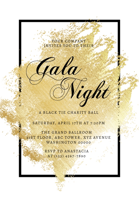 Gala Night Invitation Template | PosterMyWall