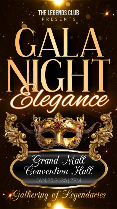 Gala Night Masquerade Template | PosterMyWall