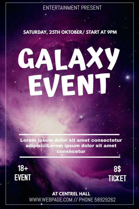 Copy of Galaxy event flyer template | PosterMyWall