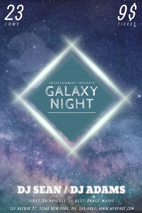 Galaxy flyer template | PosterMyWall
