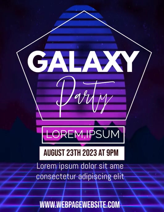 Galaxy party flyer template | PosterMyWall