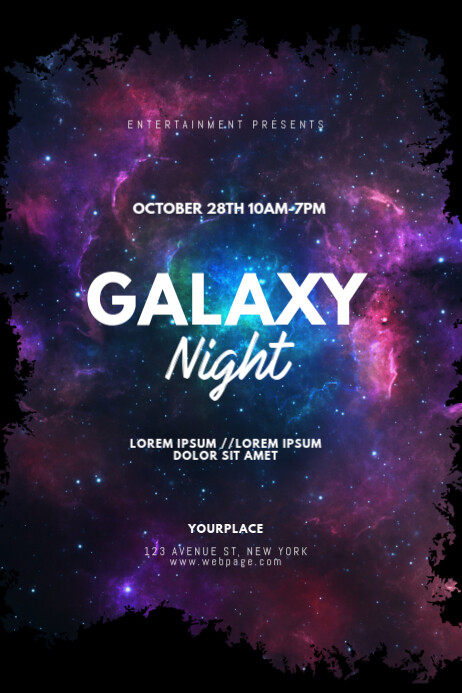 Galaxy Party Night Flyer Design Template | PosterMyWall