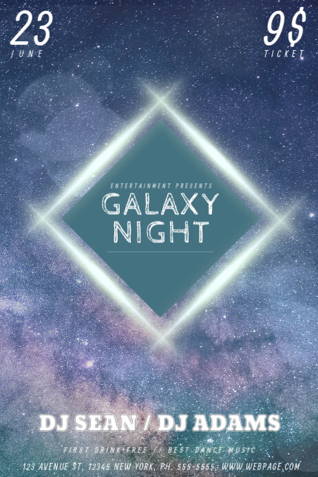 Galaxy flyer template | PosterMyWall