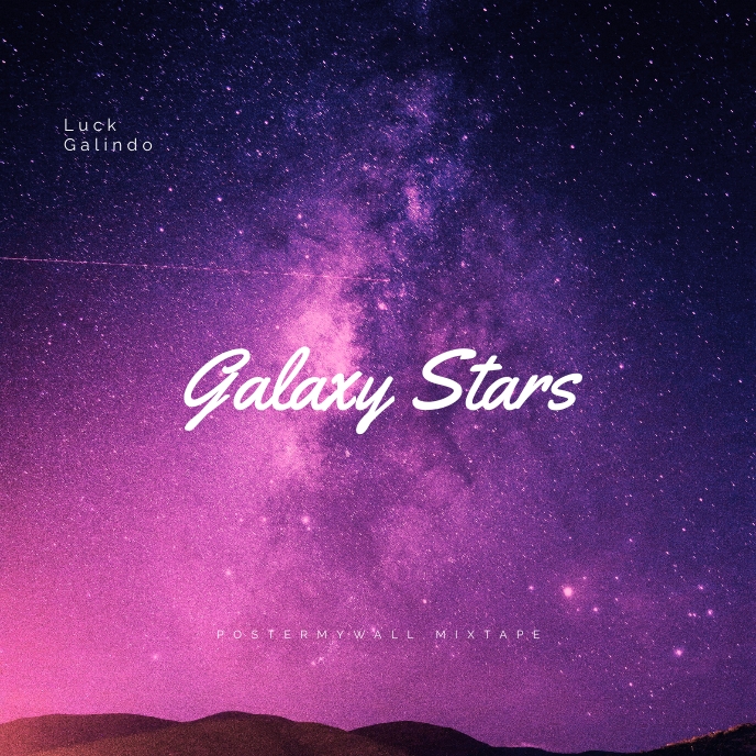 Galaxy Stars Sky Universe CD Cover Music Template | PosterMyWall