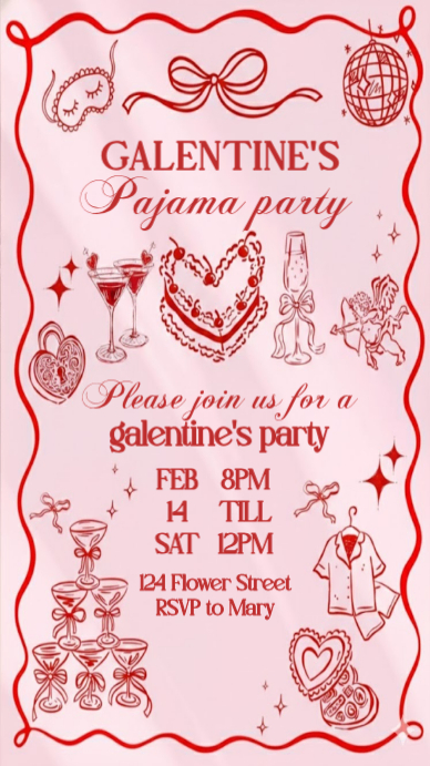 Galentine's Day Party Invitation Editable | Girls Night Galentines ...