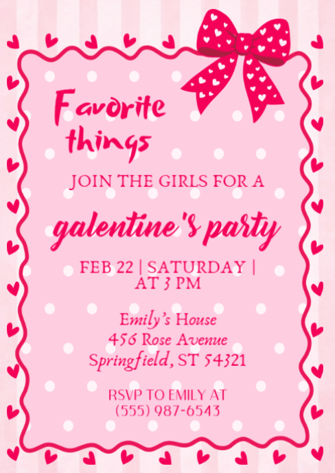Galentine's Favorite Things Party Invitation Template | PosterMyWall